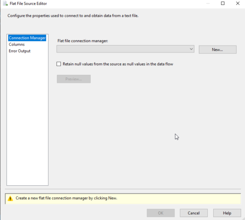 How to Convert Blank Values to Null in Flat File Source in SSIS Package ...