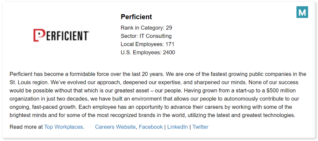 Perficient Named a Top Workplace in Atlanta in 2021 / Blogs / Perficient