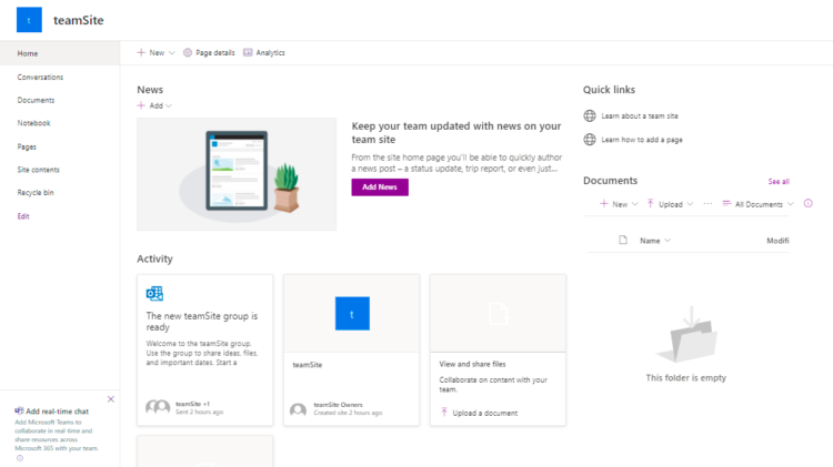 The Difference between a SharePoint Modern Team Site and a ...