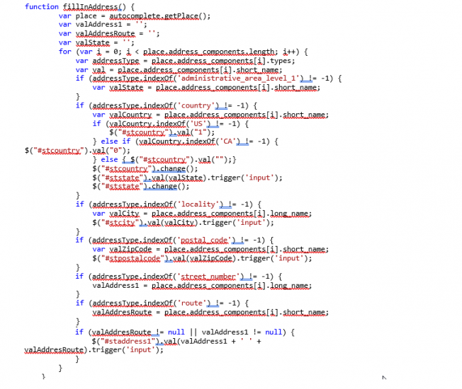 Add the Google Shipping Address Autocomplete Feature in Insite Commerce